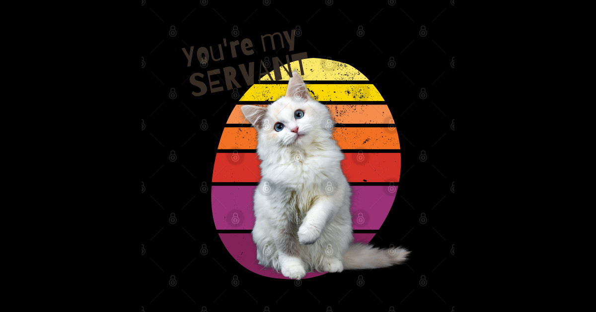 You're My Servant Cat - Cat Lover - Sticker | TeePublic