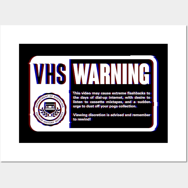 VHS Nostalgia Warning - Vintage Movie Info - Vhs - Posters and Art ...