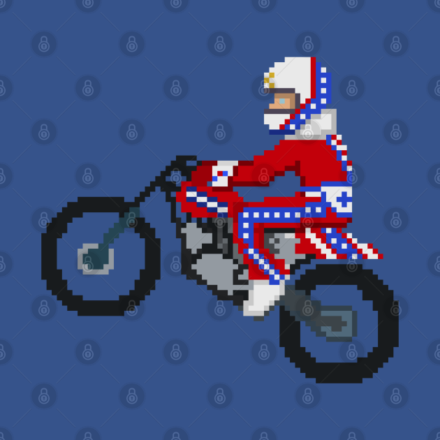 vintage motorcycle daredevil 8bit pixel art - Motorcycle Videogame - T ...