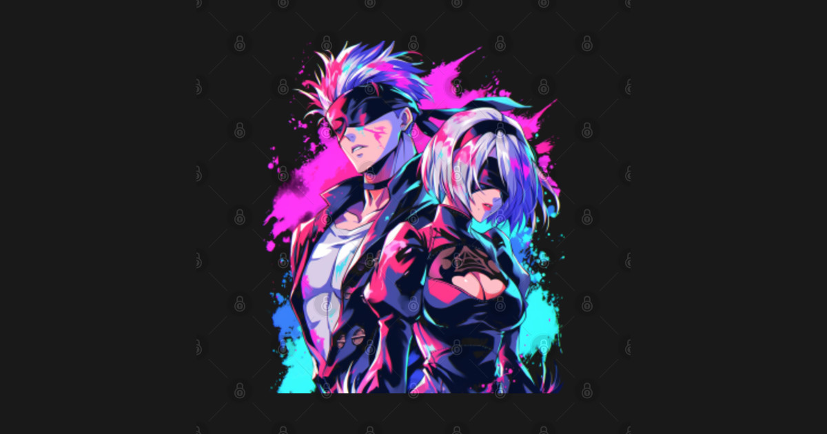 gojo x 2b automata - 2b Nier - T-Shirt | TeePublic