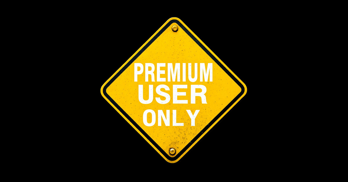 User premium only sign - User - Sticker | TeePublic