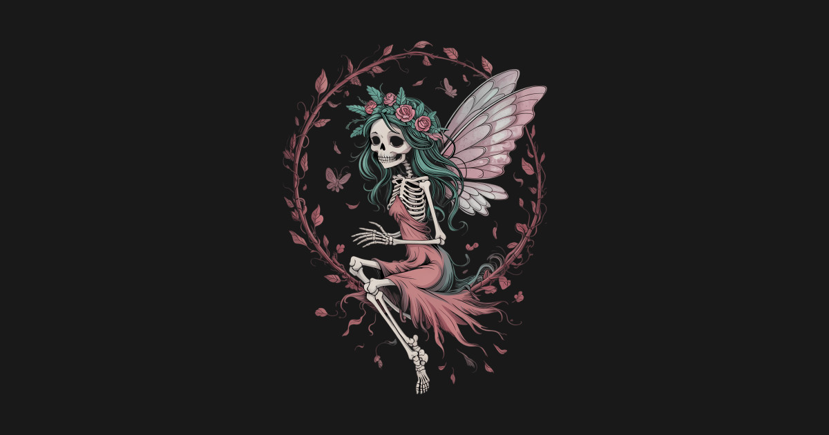 Goth Fairycore Aesthetic Gothic Fairy Skeleton Dark - Goth Fairycore ...