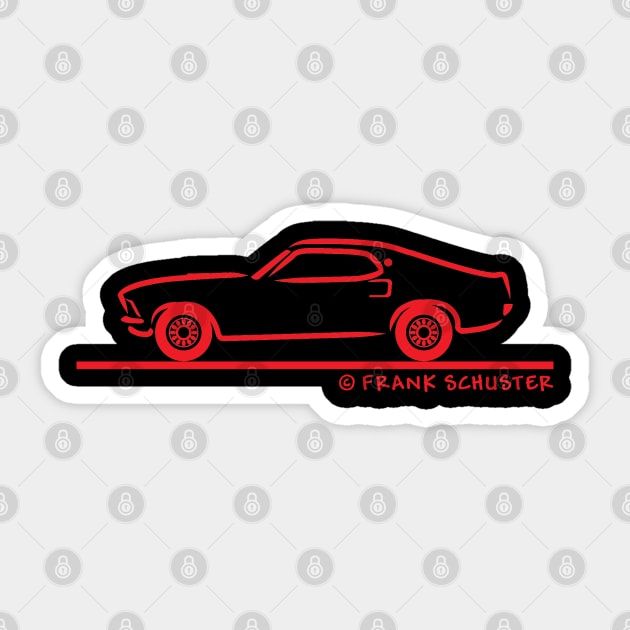 1969 Mustang Fastback - 1969 Mustang - Sticker | TeePublic