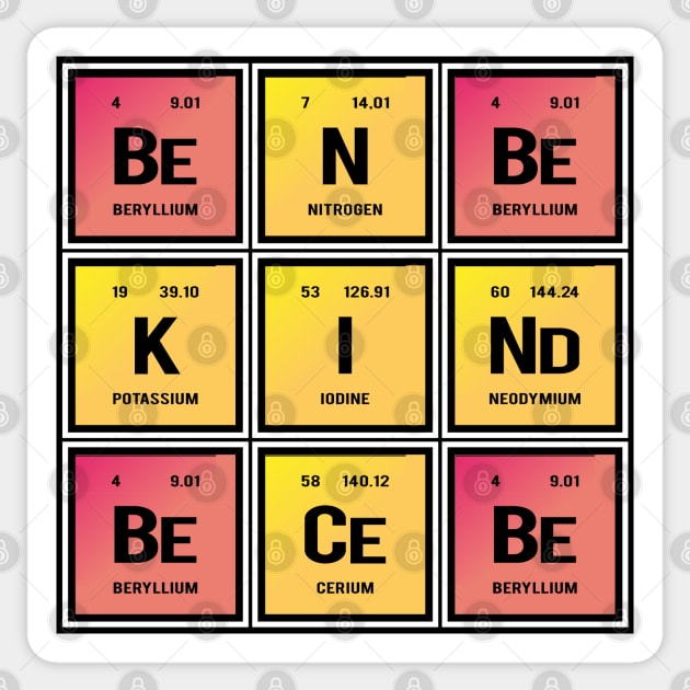 Be Nice Be Kind | Periodic Table of Elements - Be Nice Be Kind ...