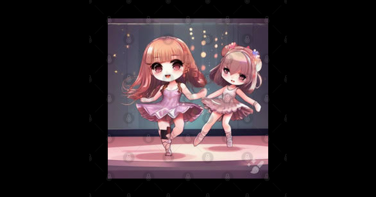 Chibi Dancers - Chibi - Sticker | TeePublic