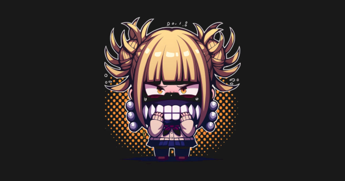 Chibi Himiko Toga Angry Anime Sticker - Himiko Toga Chibi - T-Shirt ...