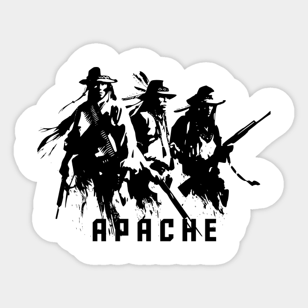 Apache indian silhouette - Indian - Sticker | TeePublic