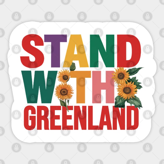 Stand-with-greenland - Greenland - Sticker | TeePublic