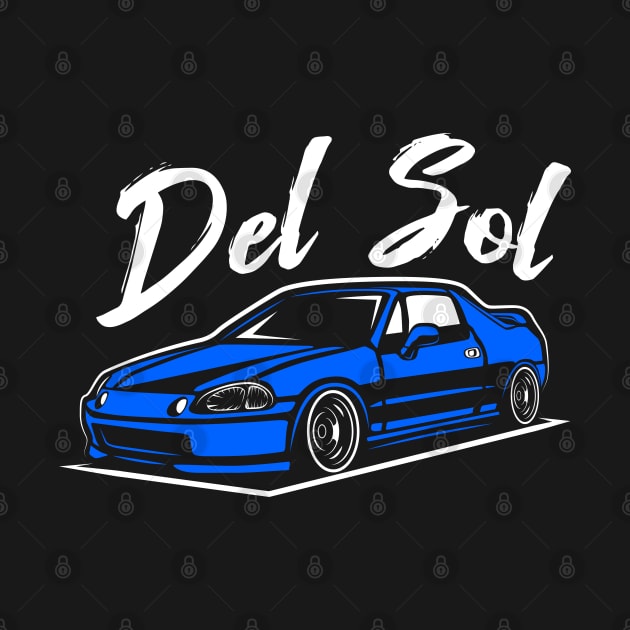 JDM Blue Del Sol Legend Vintage Style - Del Sol - T-Shirt | TeePublic