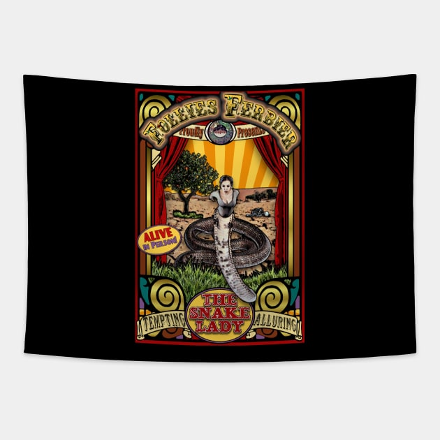 The Snake Lady Sideshow Poster - Sideshow - Tapestry | TeePublic
