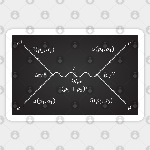 Feynman Diagram - Feynman Diagram - Sticker | TeePublic