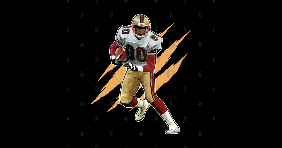 Jerry Rice #80 Claw - Jerry Rice - Sticker | TeePublic