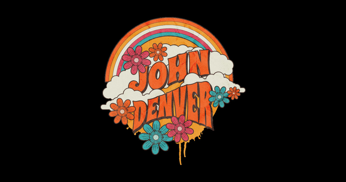 Retro Rainbow - John Denver - John Denver - Sticker | TeePublic