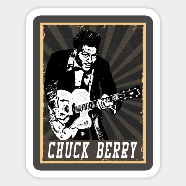 80s Style Chuck Berry - Chuck Berry - Sticker | TeePublic