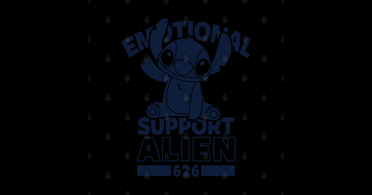 Emotional Support Animal Cute Alien Cartoon Meme - Funny Designs ...