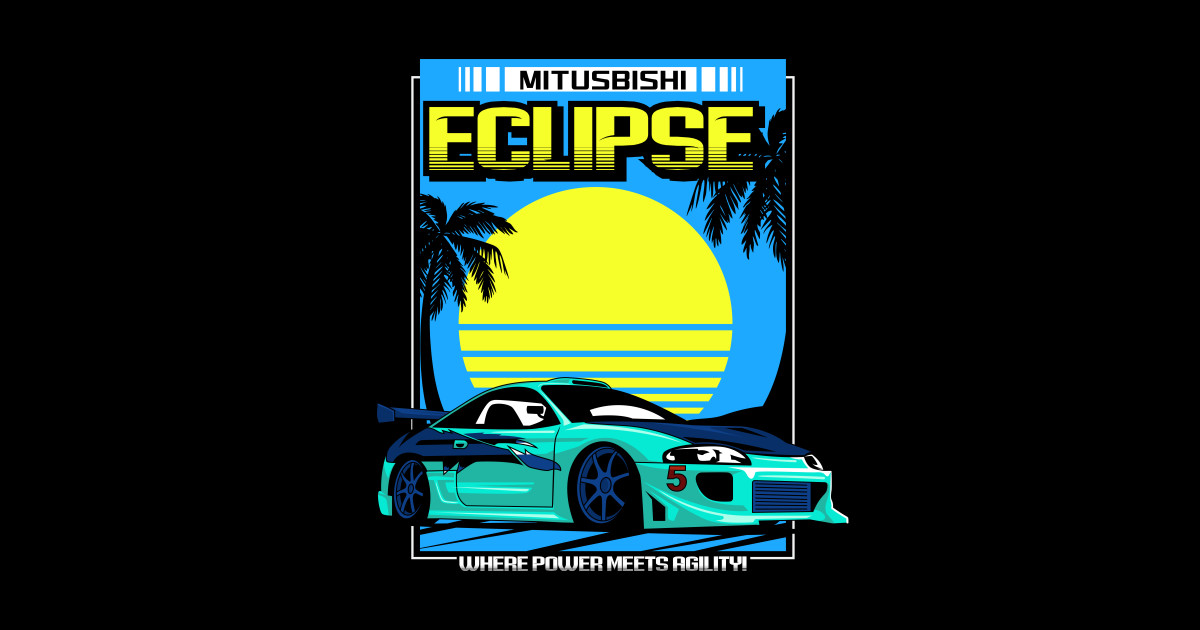 Eclipse And Sun - Mitsubishi Eclipse - Sticker | TeePublic