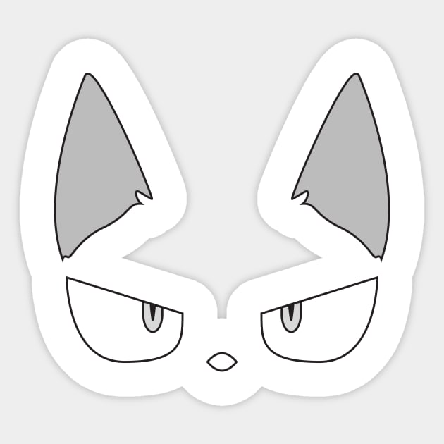 angry cat face - Cats - Sticker | TeePublic