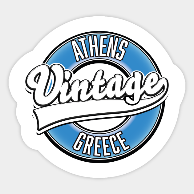 Athens Greece vintage logo - Athens Greece Vintage - Sticker | TeePublic