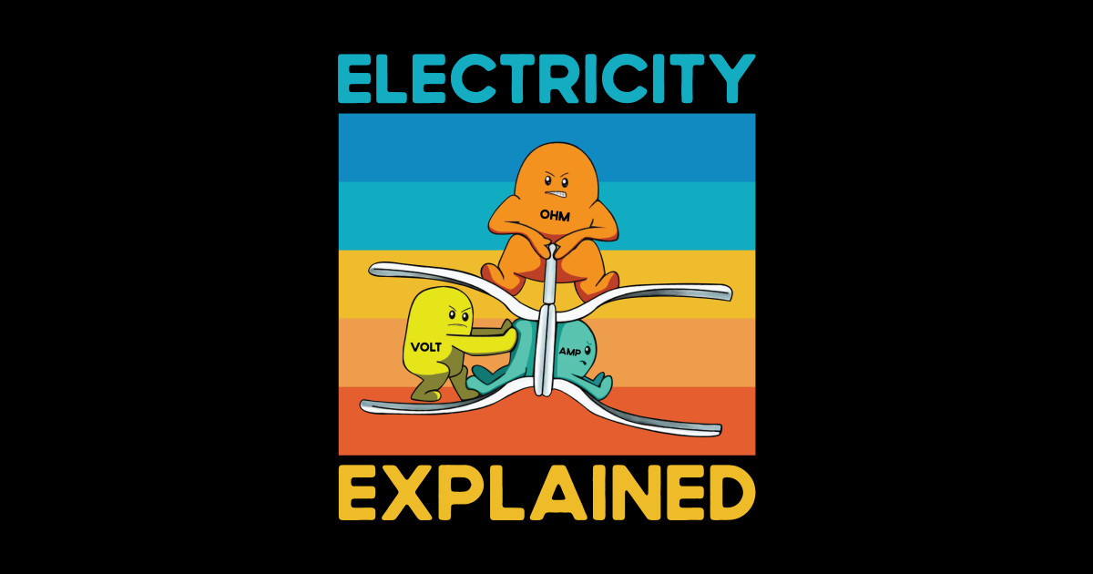 Electricity Explained - Electricity Explained - Sticker | TeePublic