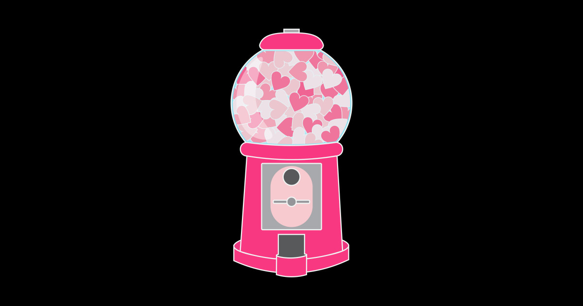 Heart Gumball Machine Design - Valentine - Posters and Art Prints ...