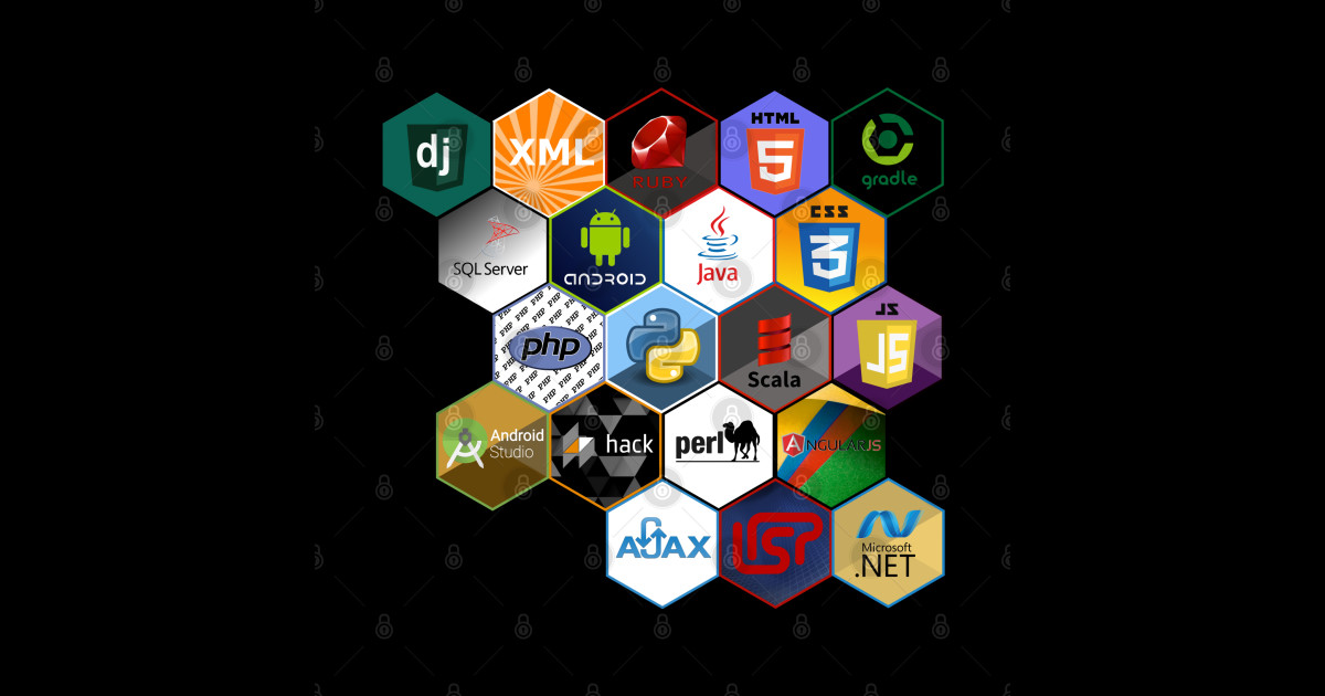 programming languages hexagonal - Programming - Posters and Art Prints ...