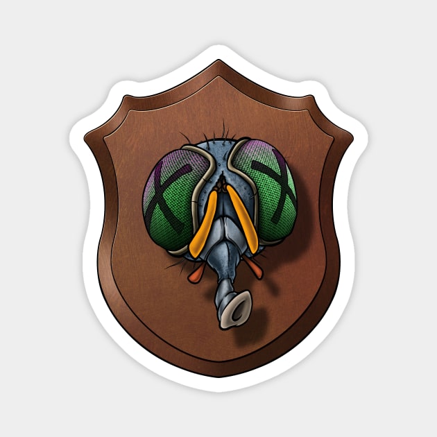Blue Bottle House Fly Trophy - Insect Head - House Fly - Magnet | TeePublic