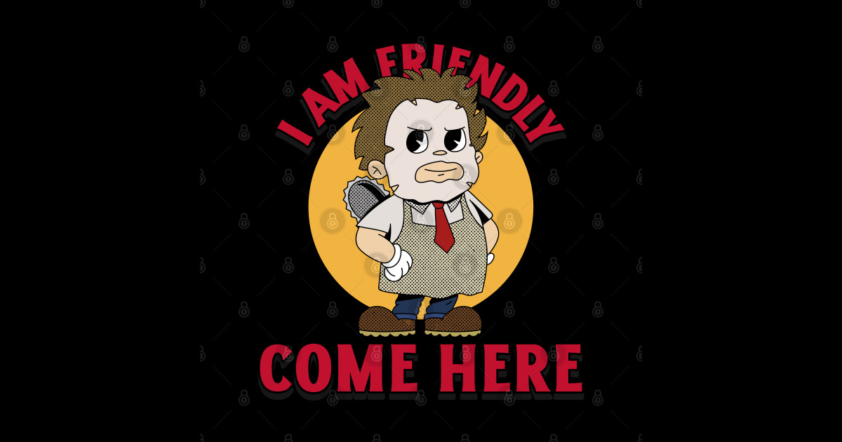 I AM FRIENDLY - Mask Design - Sticker | TeePublic