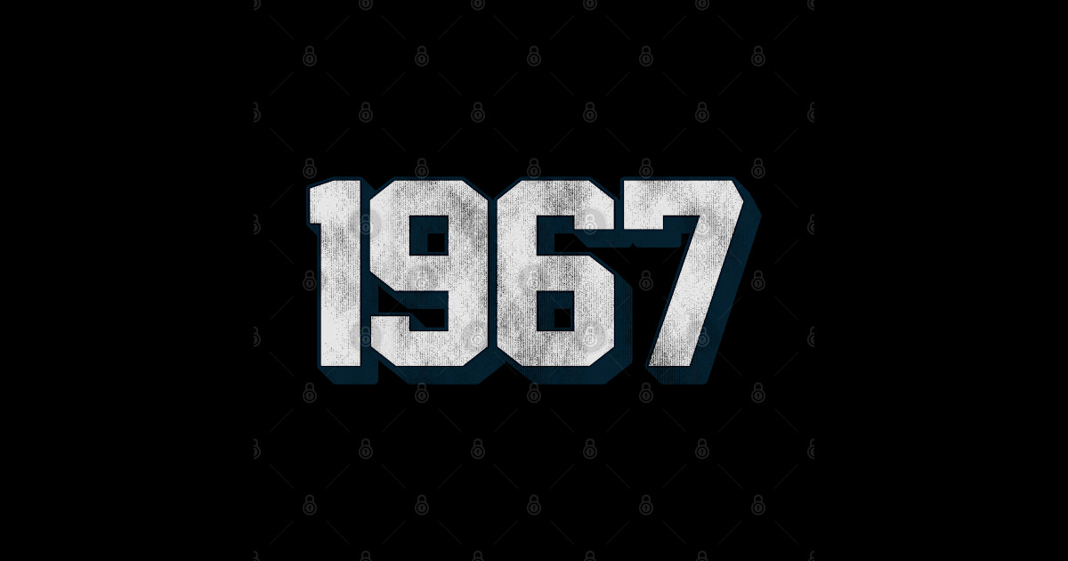 1967 // Years Vintage Retro Logo Style - 1967 - Sticker | TeePublic