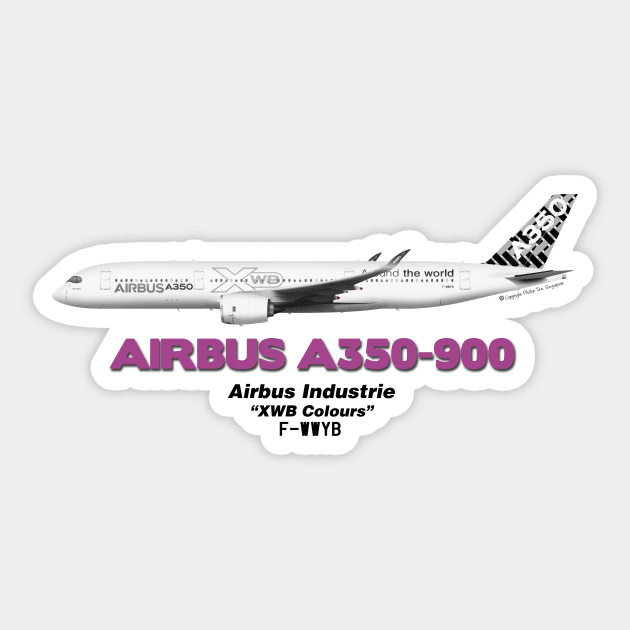 Airbus A350-900 - Airbus "XWB Colours" - A359 - Sticker | TeePublic