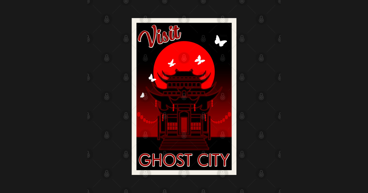 Visit Ghost City retro travel poster - Tgcf - T-Shirt | TeePublic