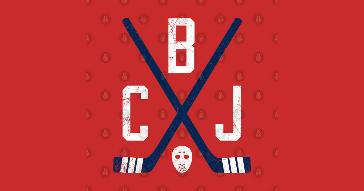 CBJ Retro Sticks - Red - Blue Jackets - T-Shirt | TeePublic