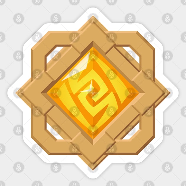 Genshin Impact Liyue Vision - Geo - Genshin - Sticker | TeePublic