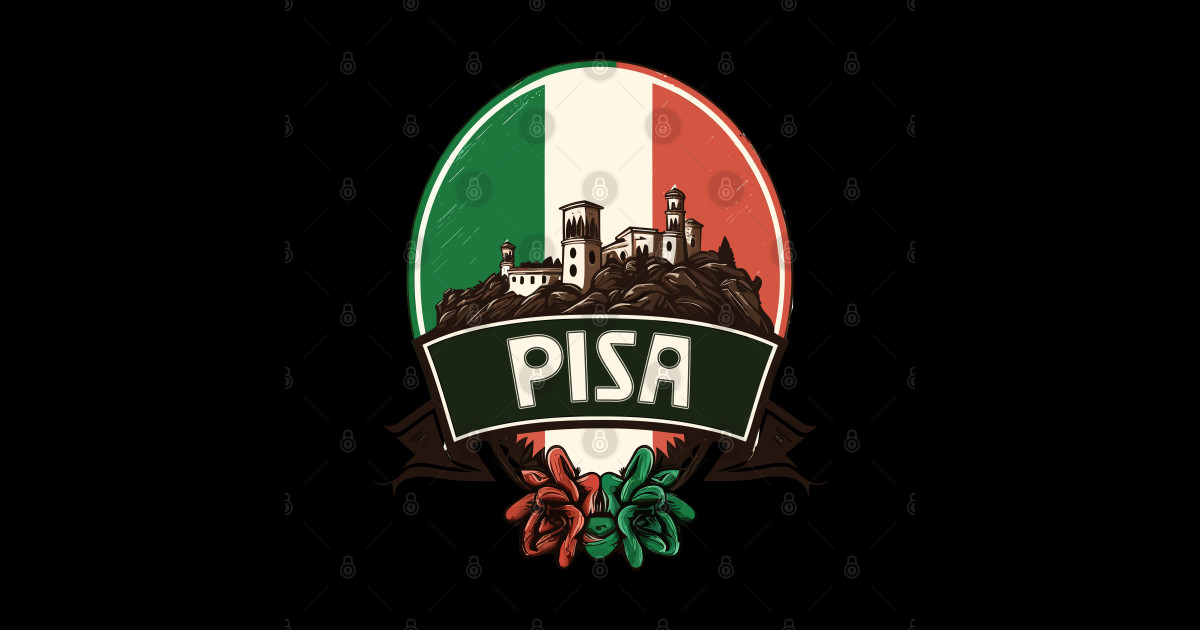 Pisa, Italy --- Retro Style Design - Pisa - Sticker | TeePublic