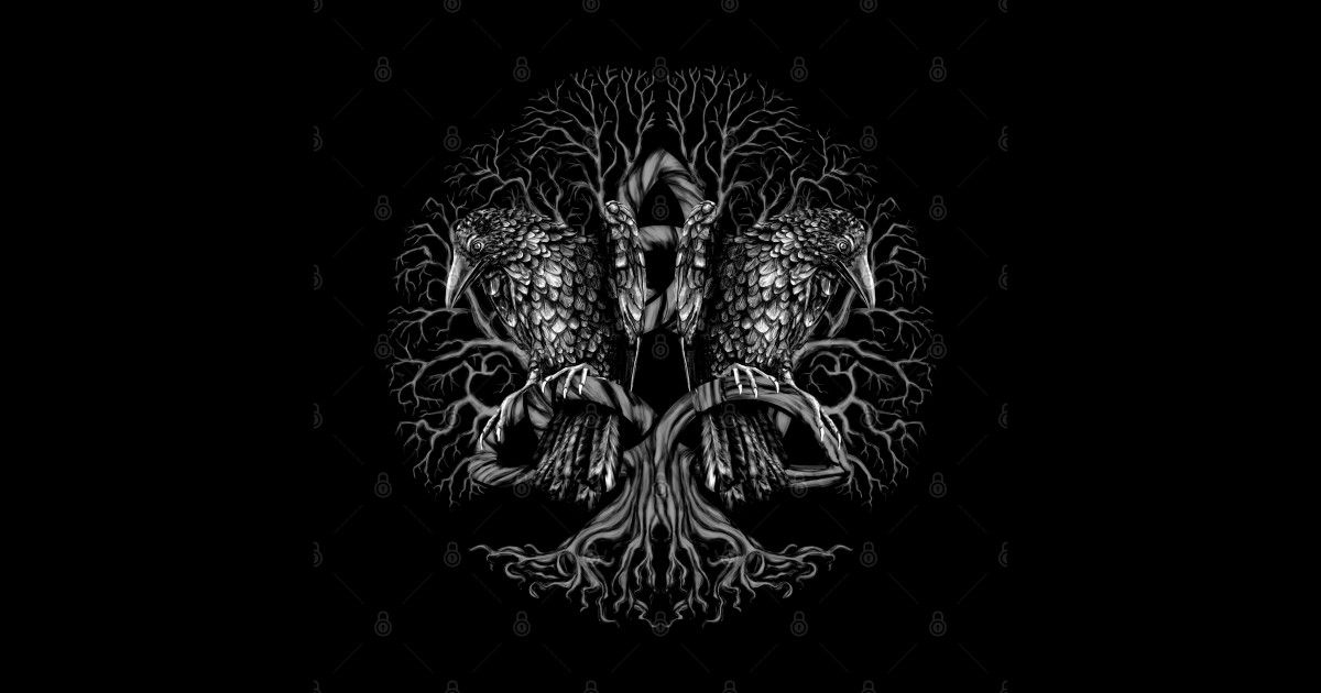 Tree of life -Yggdrasil with ravens - Tree Of Life - Sticker | TeePublic