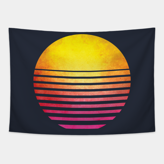 Retro 1980s Eighties Symbol Sun - Retro Sunset - Tapestry | TeePublic