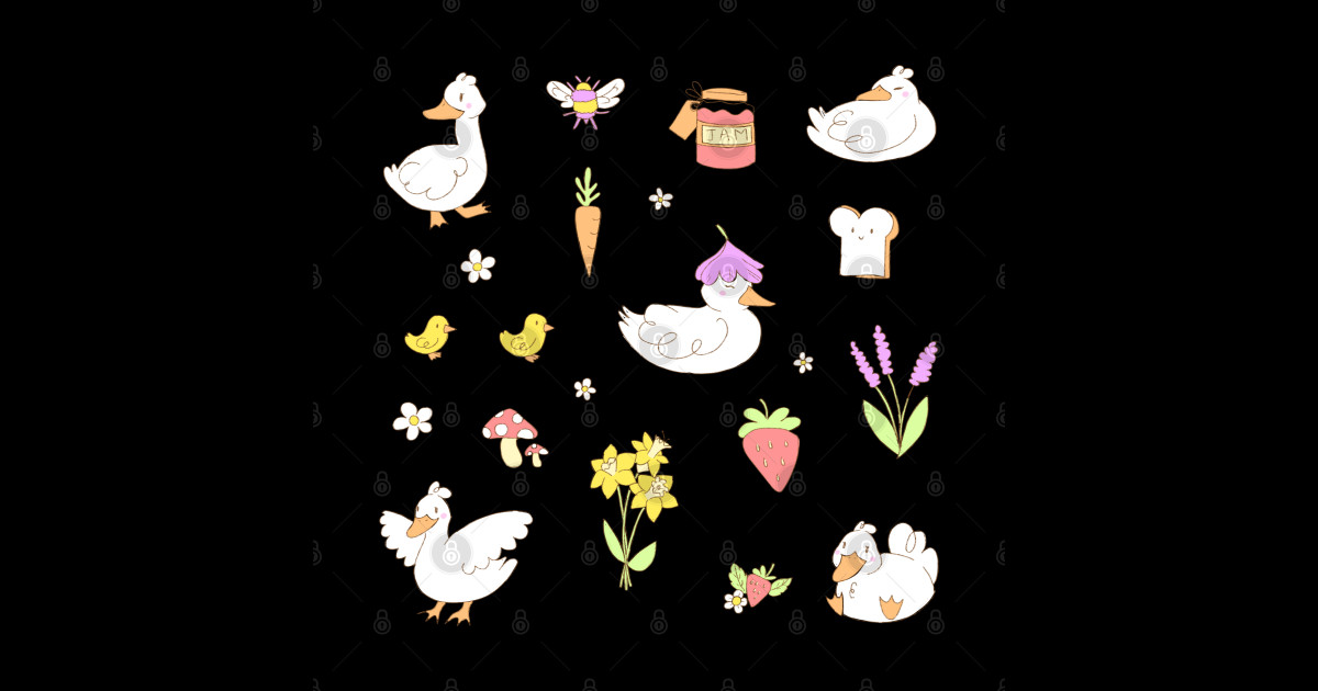 Cottagecore Ducks Sticker Pack - Ducks - Sticker | TeePublic