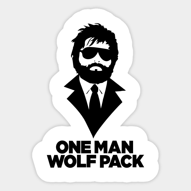 One Man WolfPack - Hangover - Sticker | TeePublic