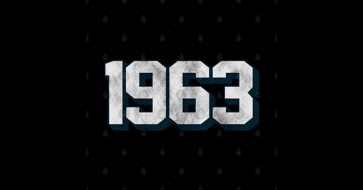 1963 // Years Vintage Retro Logo Style - 1963 - Sticker | TeePublic