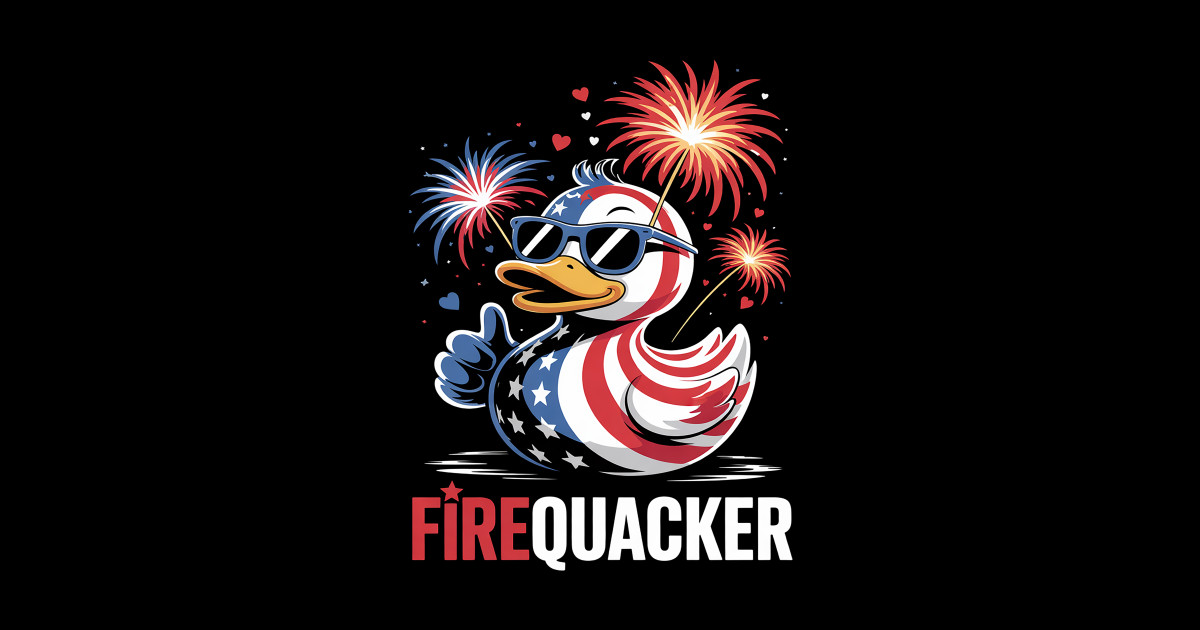 4th of July Duck Firequacker Patriotic Fourth of July Funny - 4th Of ...