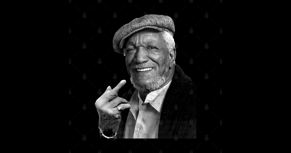 Cool Middle Finger Redd Foxx - Sanford And Son - Sticker | TeePublic