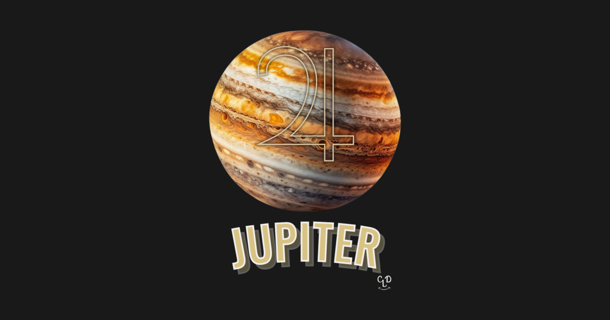 Mystical Jupiter Design & Astrology Symbol & Planet Art - Jupiter Planet - T-Shirt | TeePublic