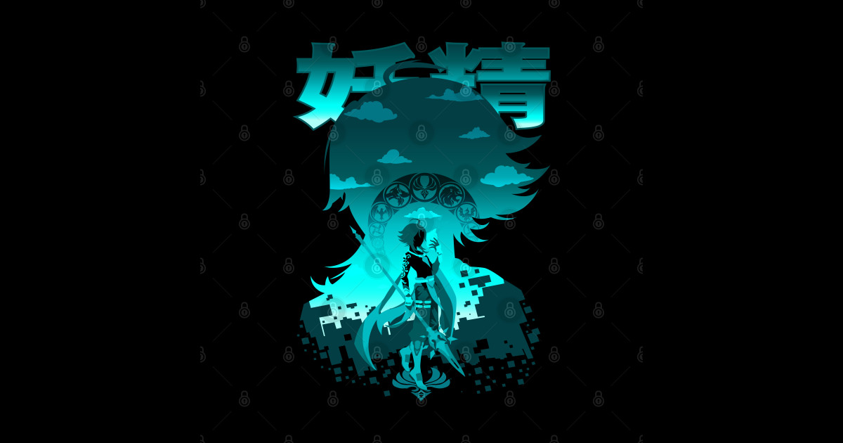 GENSHIN IMPACT XIAO SILLHOUTE - Xiao - Sticker | TeePublic