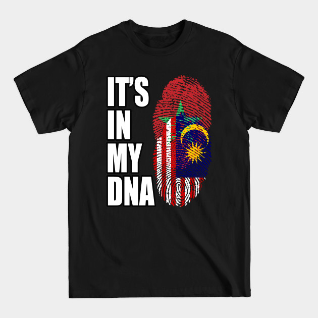 Malaysian And Moroccan Mix DNA Flag Heritage T-Shirt sold by Marna p ...