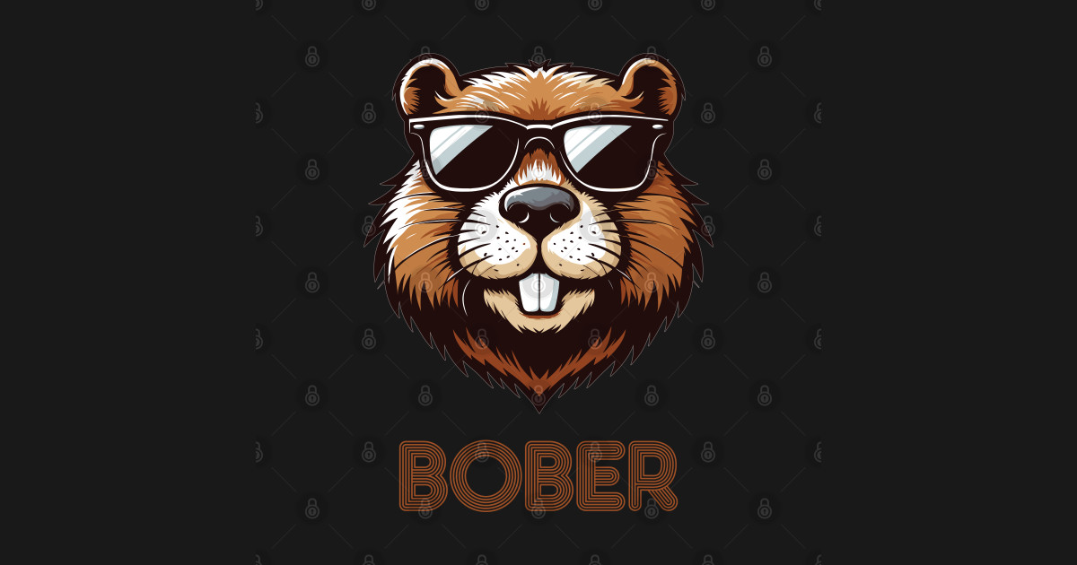 Funny Polish Internet Meme Bobr Bober Kurwa Beaver Sunglasses - Bobr - T-Shirt | TeePublic