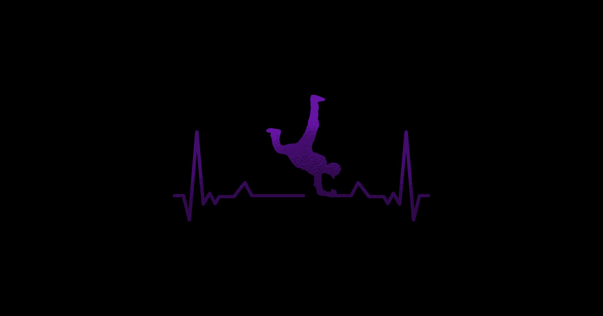 Breakdance Heartbeat - Break Dance - Sticker | TeePublic
