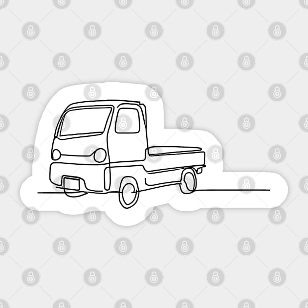 Kei Truck Line Art - Kei Truck - Sticker | TeePublic