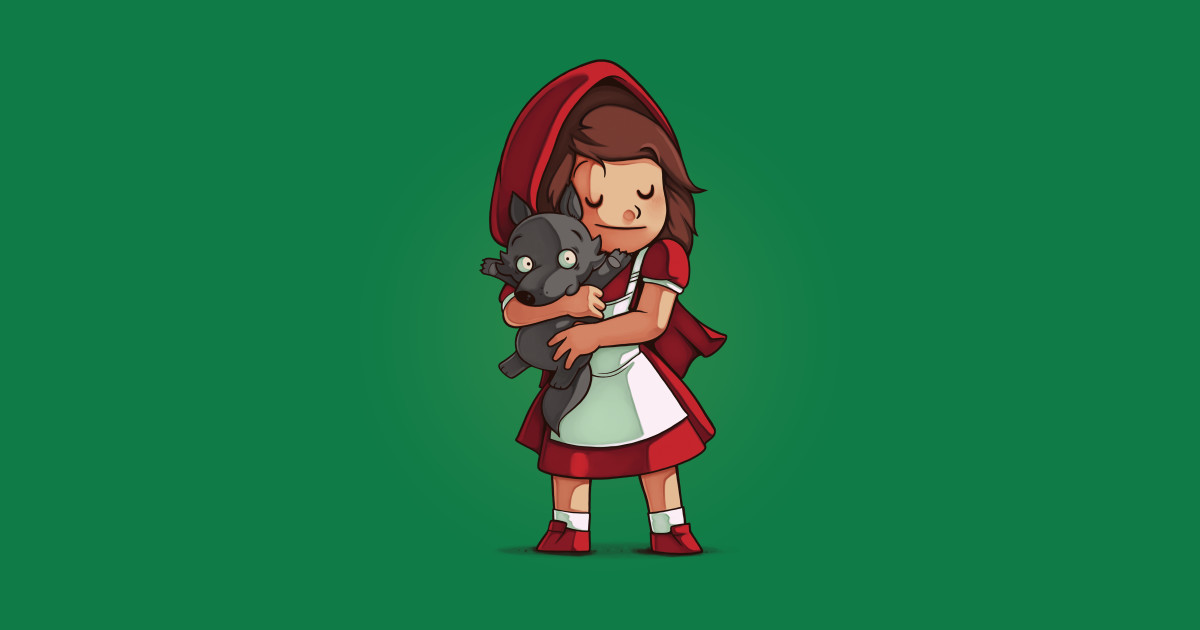 Little Red & Wolf - Little Red Riding Hood - T-Shirt | TeePublic