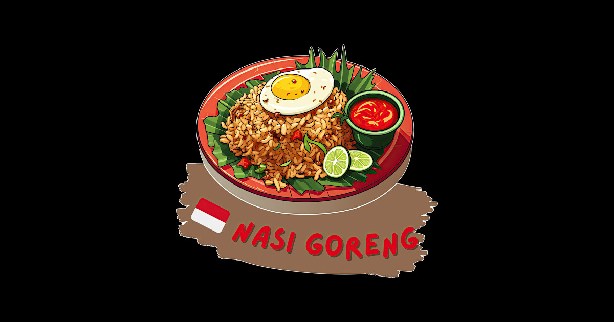 Nasi Goreng | Traditional Indonesian food - Nasi Goreng - Sticker ...