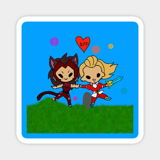 Baby Catra and Baby Adora BFF - Catradora - Magnet | TeePublic