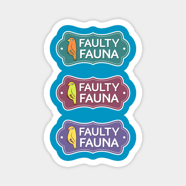 Faulty Fauna multicolor logo sticker set - Faulty Fauna - Magnet ...